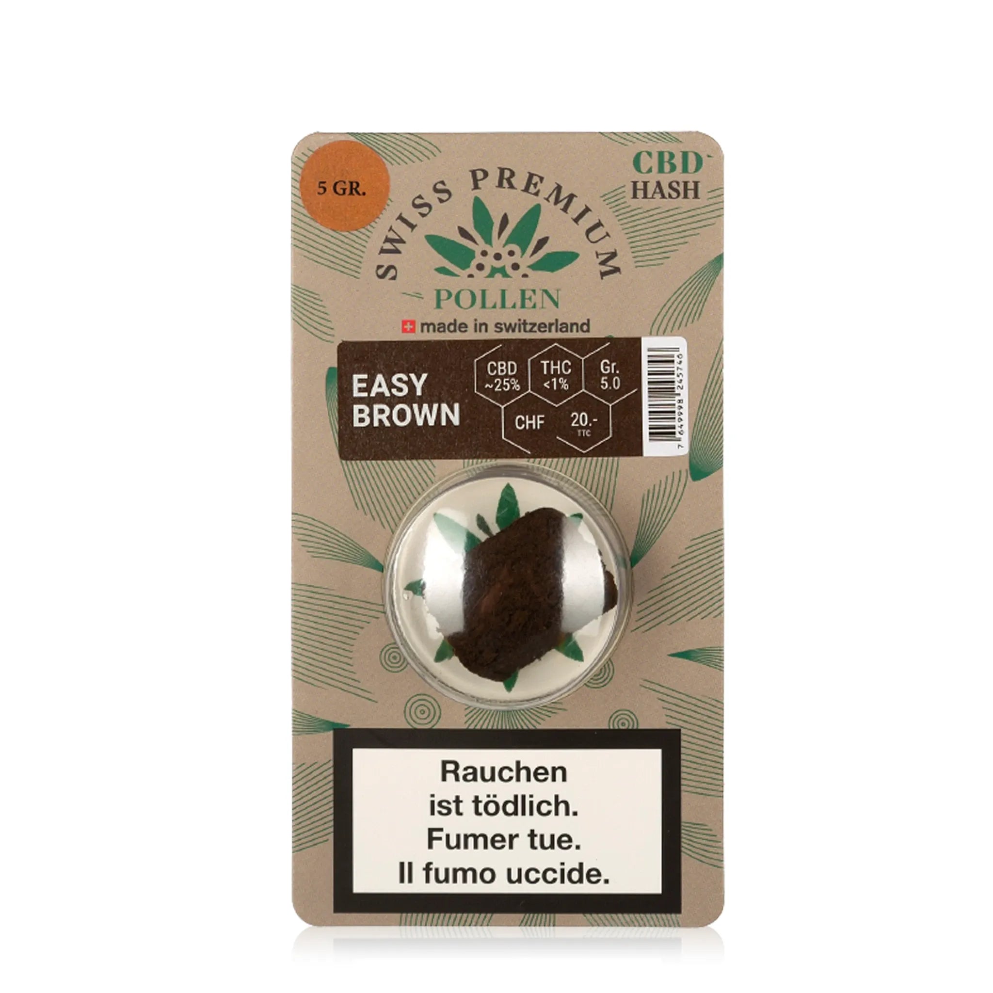 Easy Brown Hash | Swiss CBD Hashish | Swiss Premium Pollen